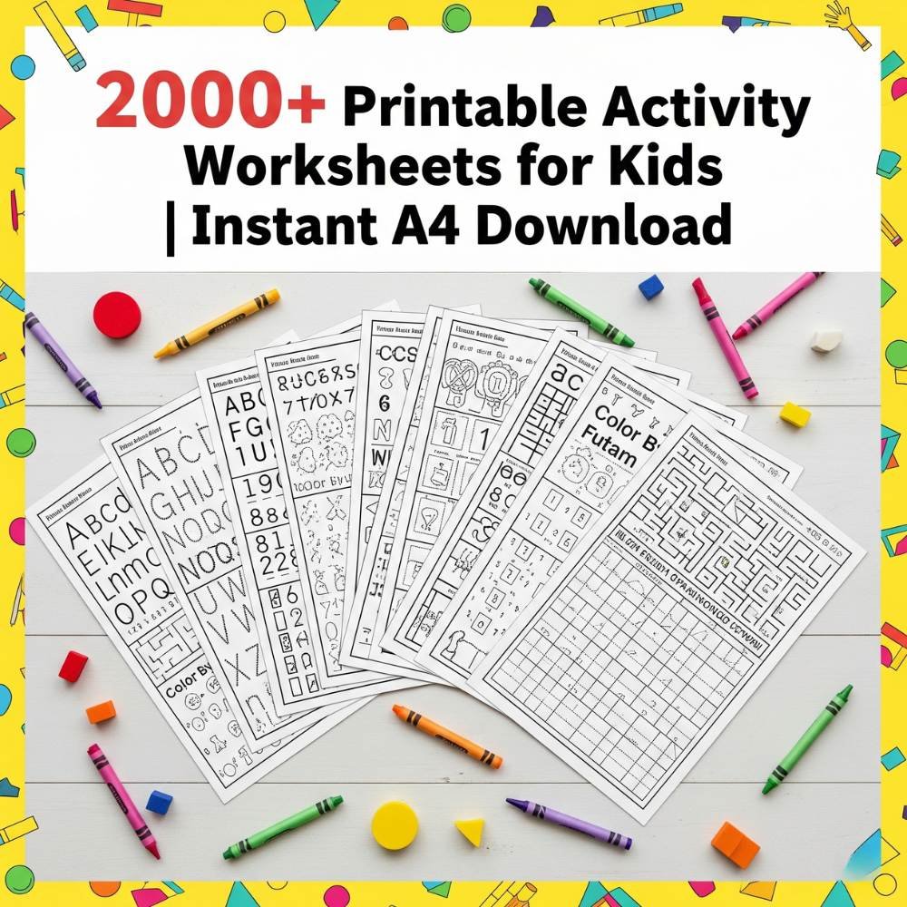 2,000+ Fun & Educational Activity Worksheets for Kids – PDF