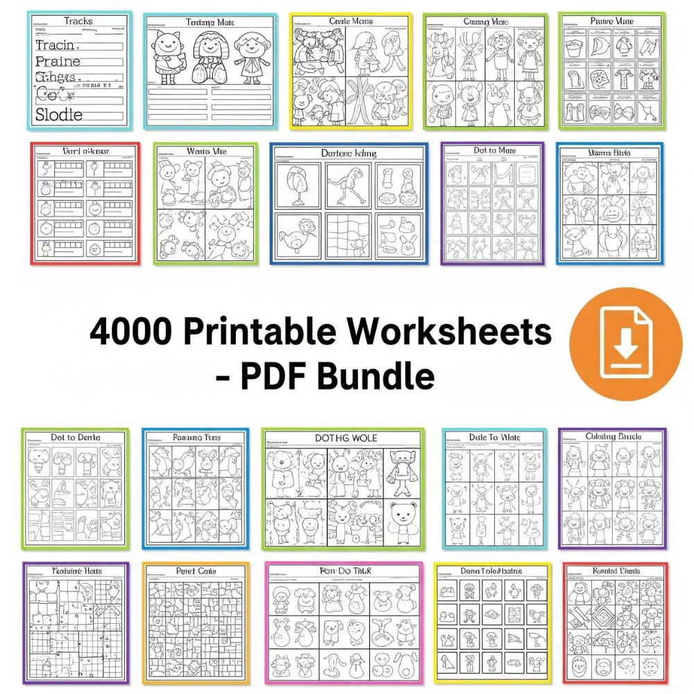 4000+ Printable Kindergarten Activity Sheets for Kids – Educational Fun ...